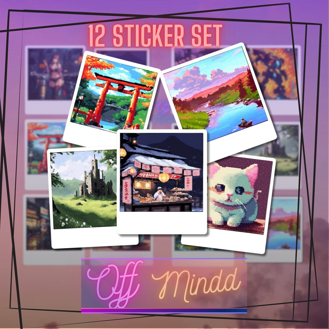 Pixel Art Sticker, Vaporwave Sticker, Aesthetic Sticker, Lofi Sticker ...
