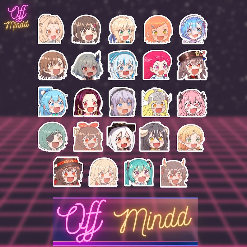 Anime Sticker Pack, Hatsune Miku Sticker,anime Decal, Megumin, Chainsaw ...