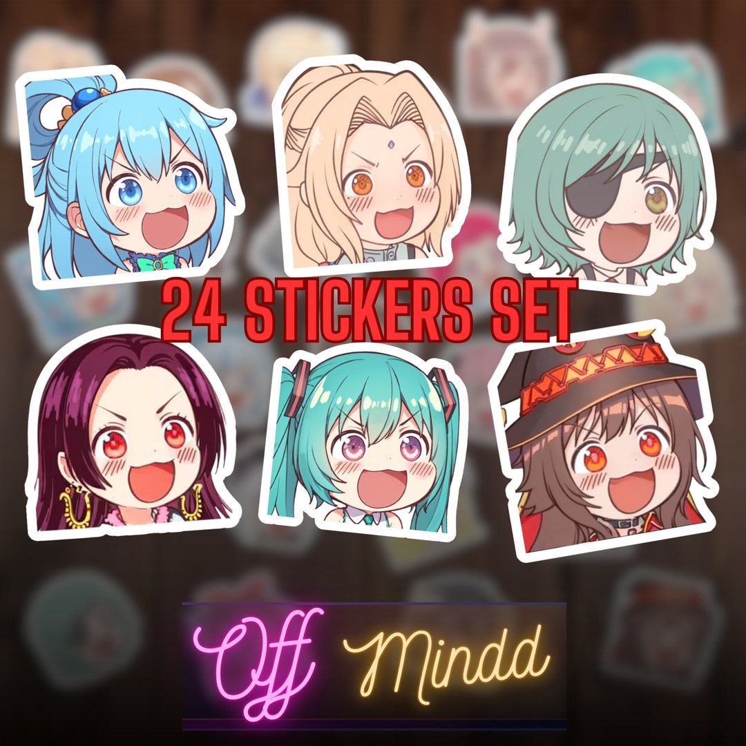 Anime Sticker Pack, Hatsune Miku Sticker,anime Decal, Megumin, Chainsaw ...