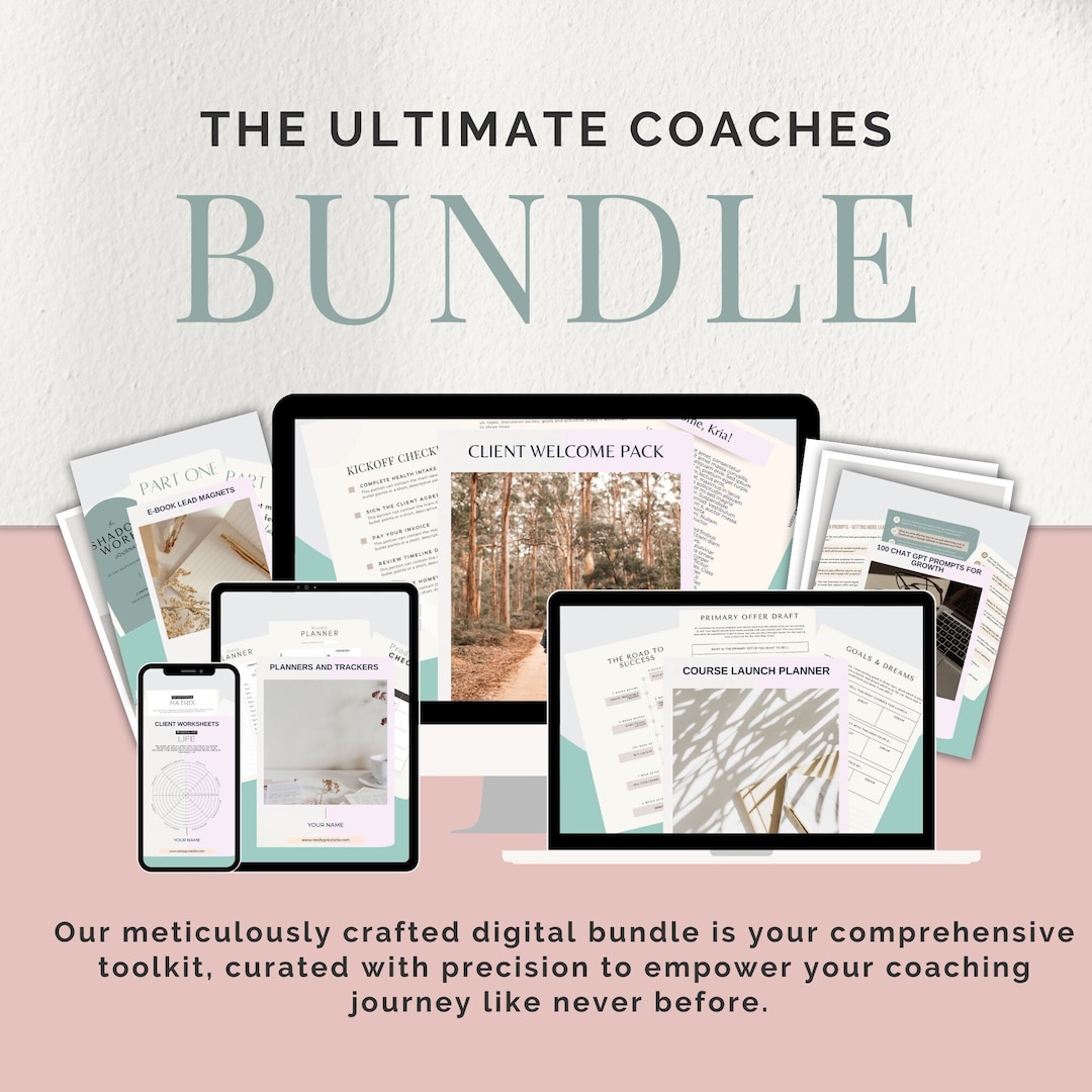 Coaching Bundle Canva Templates, Client Welcome Pack, Worksheets - Etsy