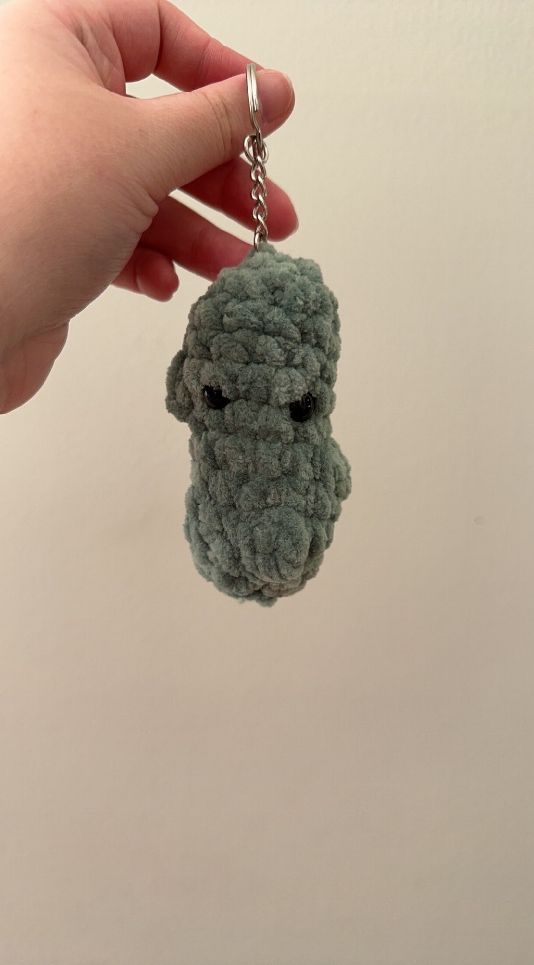 Crochet Pickle Plushie Key Chain | Amigurumi Pickle | Crochet Food ...