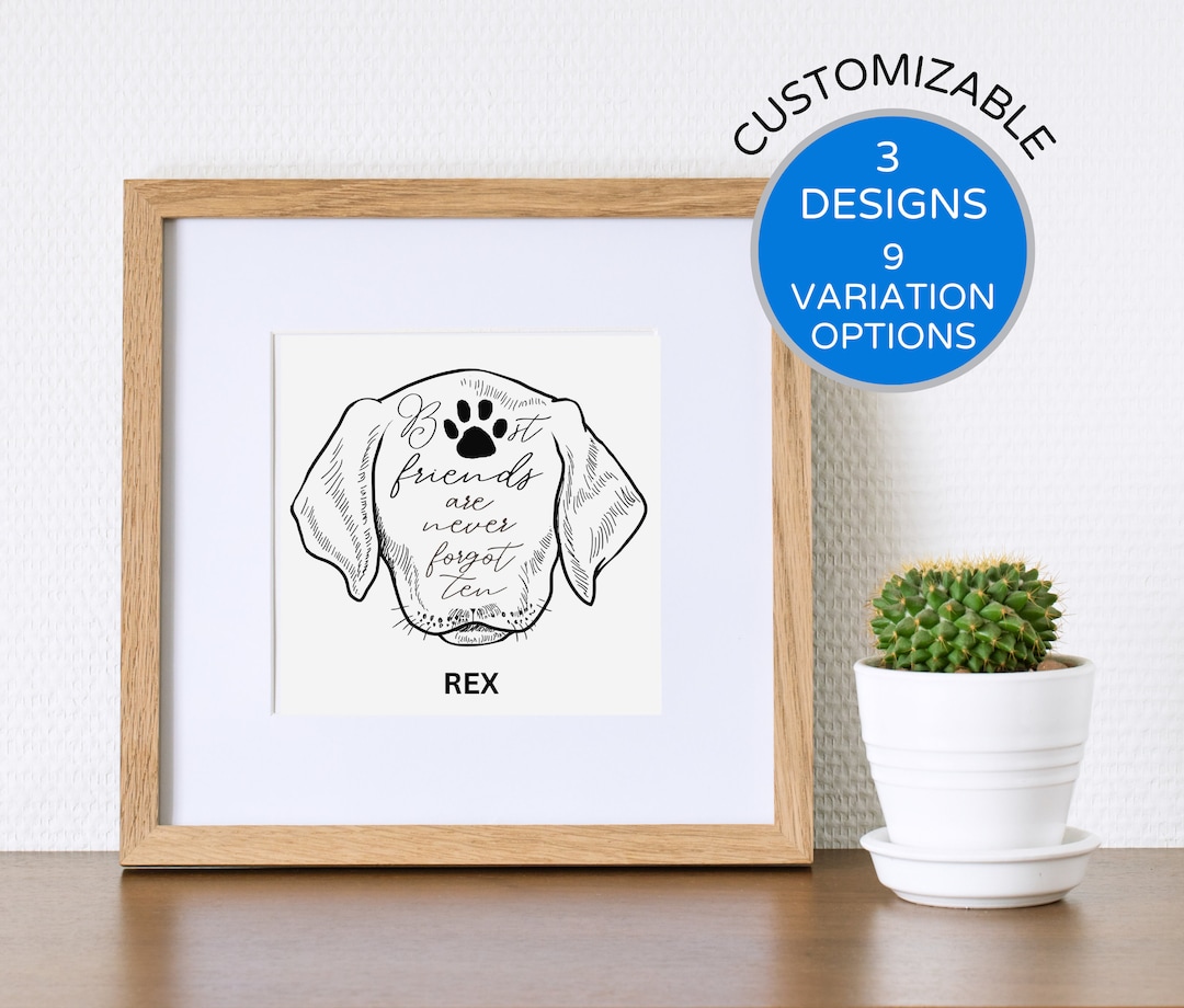 Dog Pet Loss Dedication Memorial Prints - Pet Remembrance, Pet Loss ...