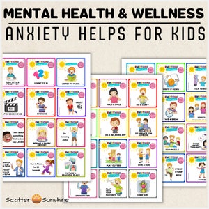 36 Kids Coping Skill Mental Health Action Cards for Mindfulness and ...