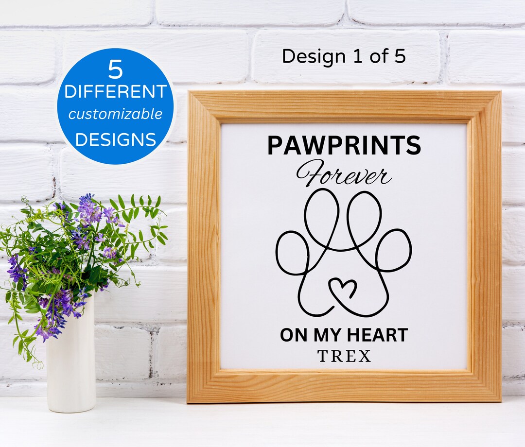 Customizable Pet Loss Dedication Memorial Prints 5 Designs - Pet ...