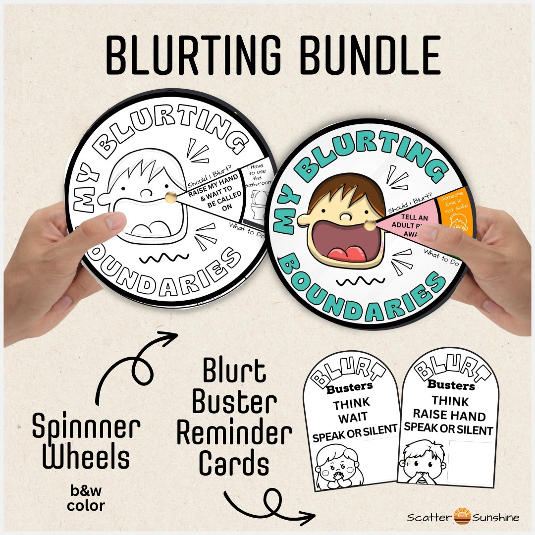Blurting Kids Activity Bundle - Spinner Wheel Crafts & Blurt Busters ...