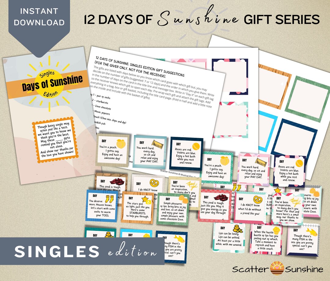 SINGLES 12 Days of Gift - Gift Tags Card Basket - Valentine Gift for ...