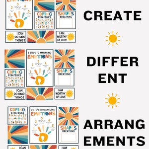 Kids Calming Corner Wall Art - Classroom Boho Calm Down Printable Decor ...