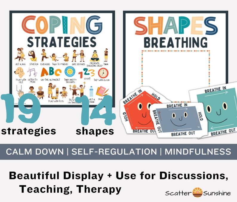 Kids Calming Corner Wall Art Classroom Boho Calm Down - Etsy