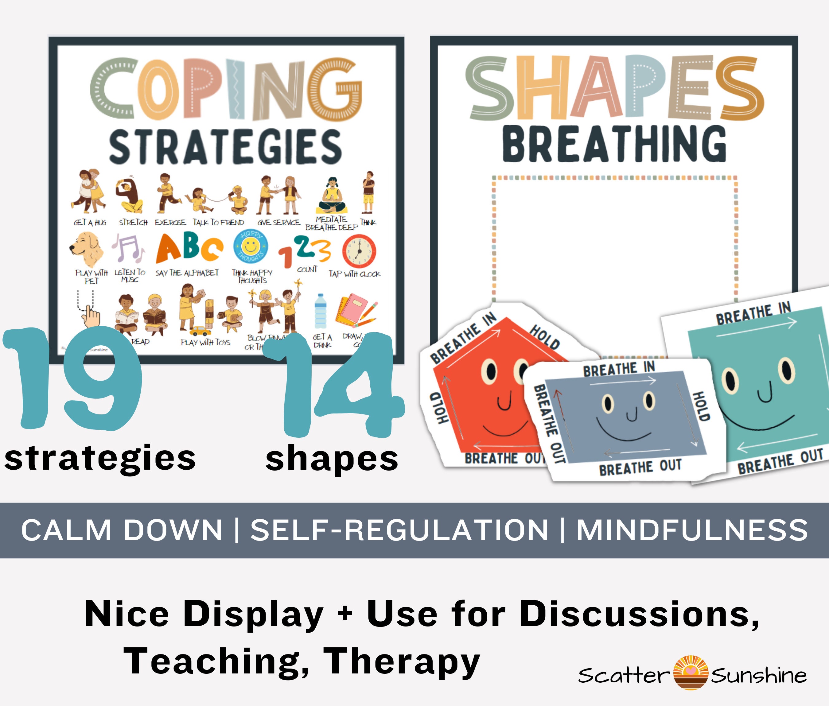 Kids Calming Corner Wall Art - Classroom Calming Down Printable Decor ...