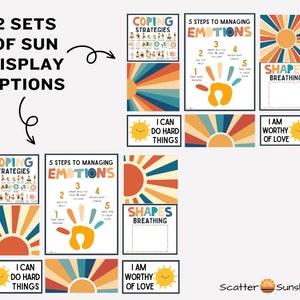 Kids Calming Corner Wall Art - Classroom Boho Calm Down Printable Decor ...