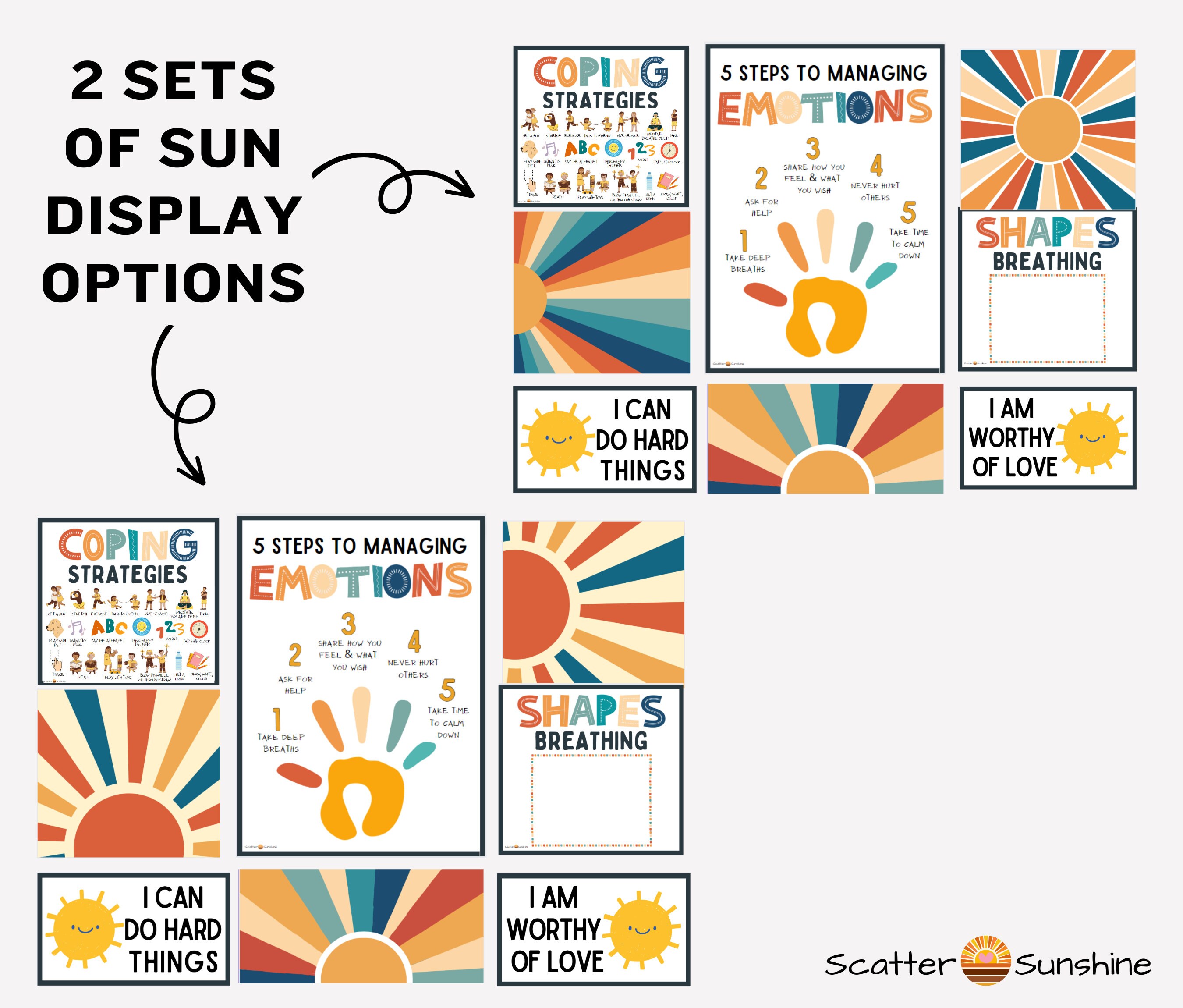 Kids Calming Corner Wall Art Classroom Boho Calm Down Printable Decor ...