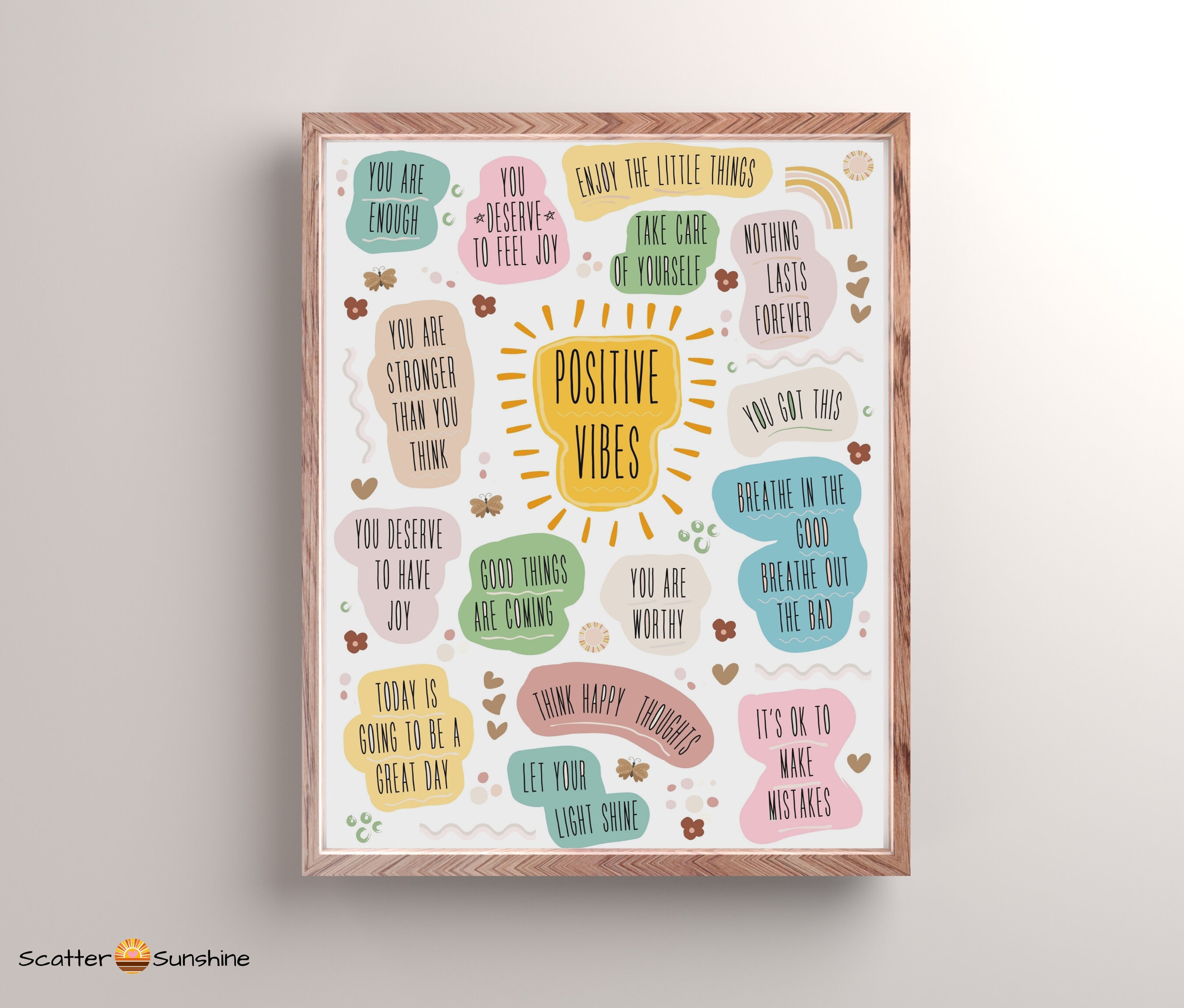 Positive Vibes Affirmations Mindset Notebook Journal Poster Card COVER ...