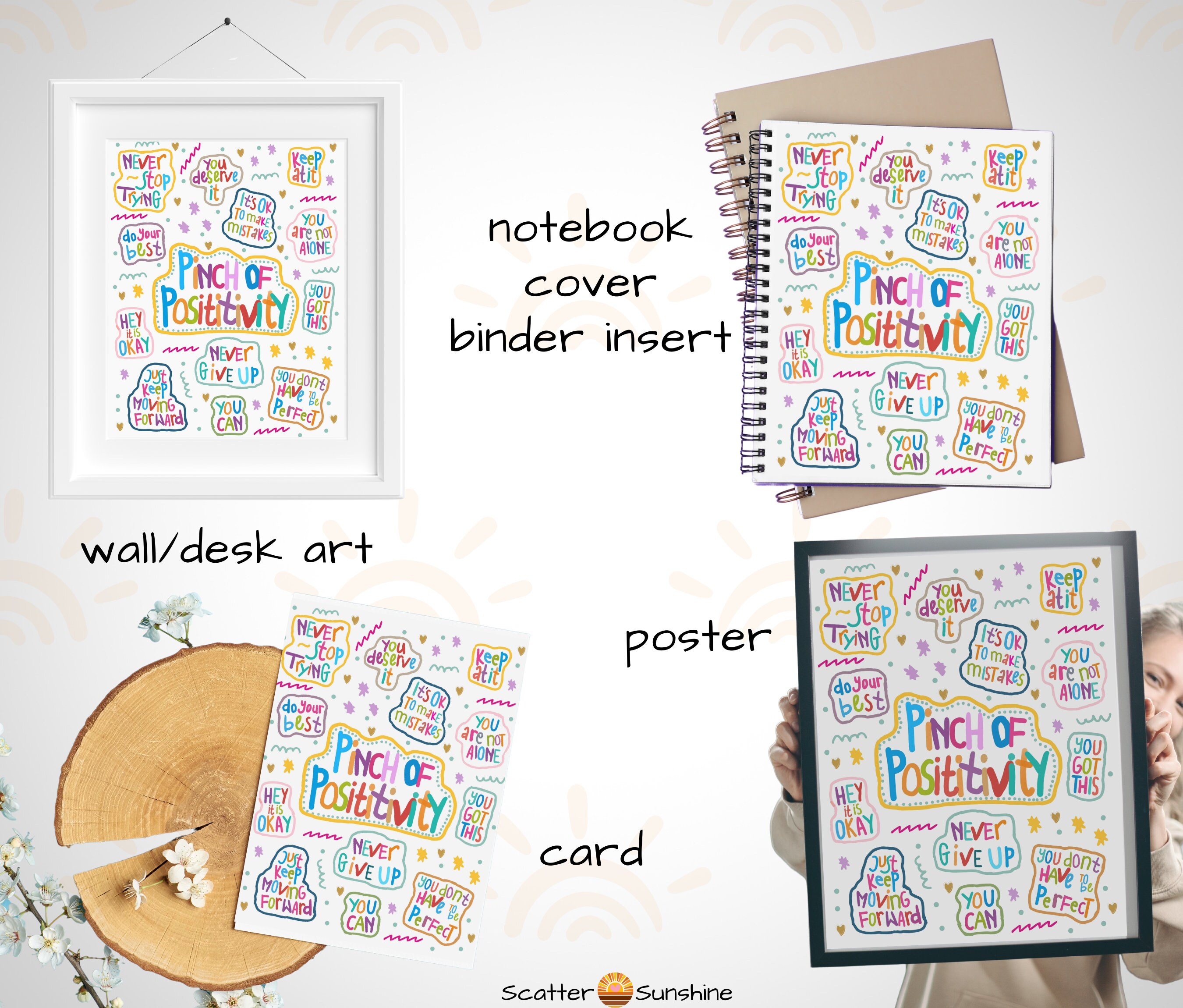 Positive Affirmations Journal, Binder, Card, Poster COVER - Kids, Wall ...