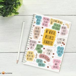 Wellness Reminders Positive Affirmations Mindset Notebook Journal ...