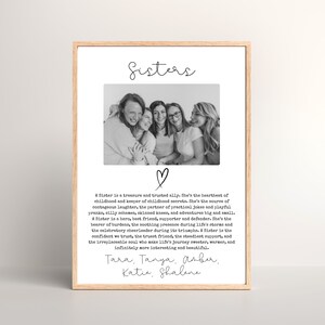 Personalised Photo Gift for Sister | Customizable Sisters Gift, Sister ...