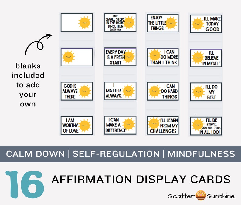 Kids Calming Corner Wall Art Classroom Calming Down Printable Decor ...