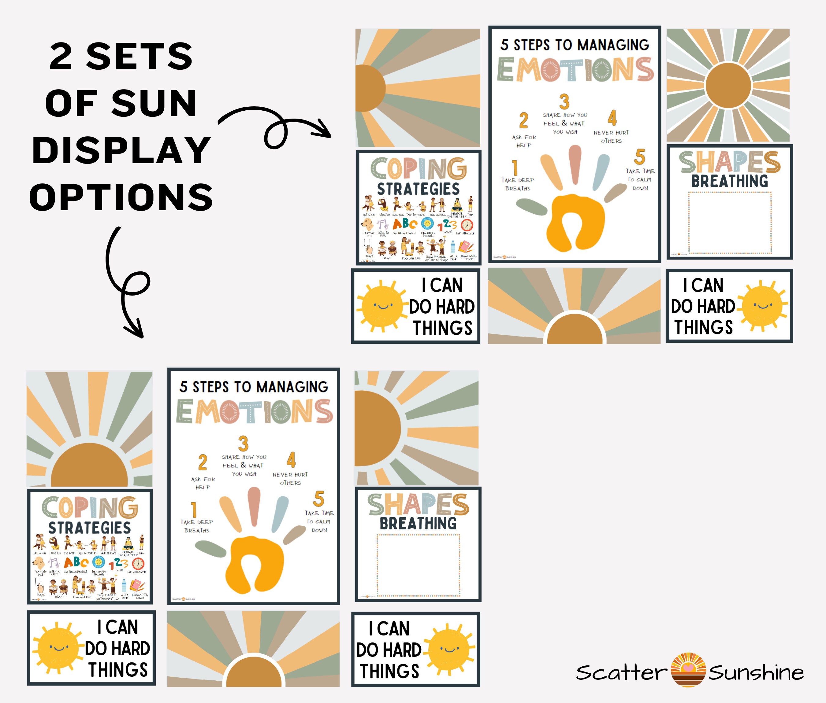 Kids Calming Corner Wall Art Classroom Calming Down Printable Decor ...