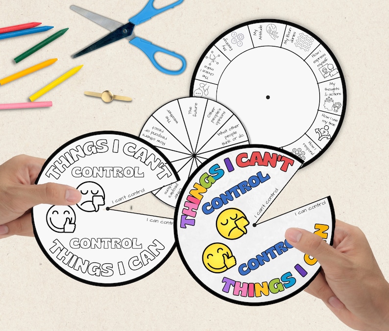 Things I Can Control Spinner Craft, What I Can & Can't Control, Kids ...