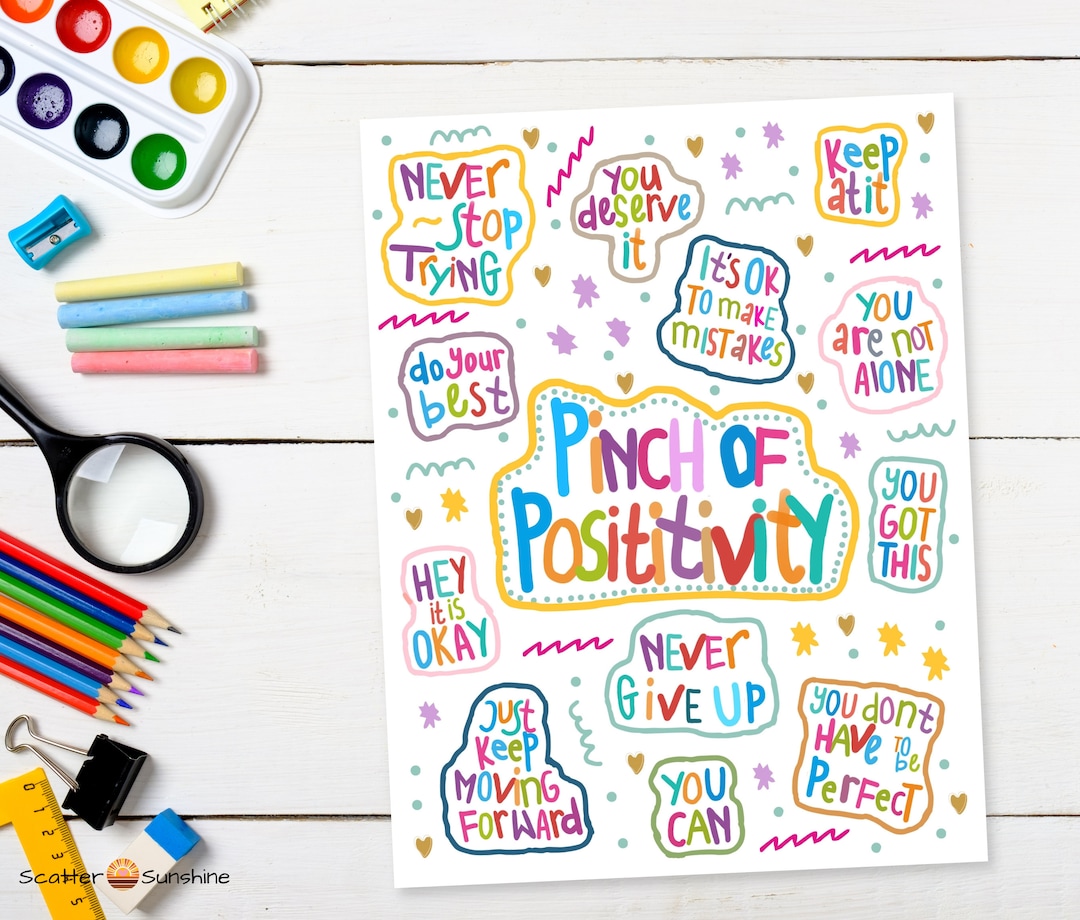 Positive Affirmations Journal, Binder, Card, Poster COVER - Kids, Wall ...