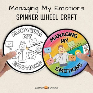 Managing Feelings Emotions Spinner Wheel Craft - Kids Calming Corner ...