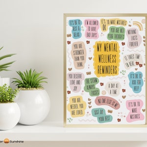 Wellness Reminders Positive Affirmations Mindset Notebook Journal ...