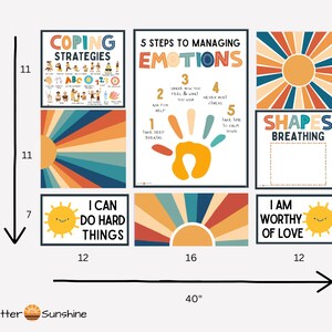 Kids Calming Corner Wall Art - Classroom Boho Calm Down Printable Decor ...