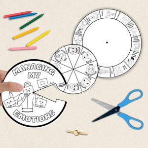 Managing Feelings Emotions Spinner Wheel Craft - Kids Calming Corner ...