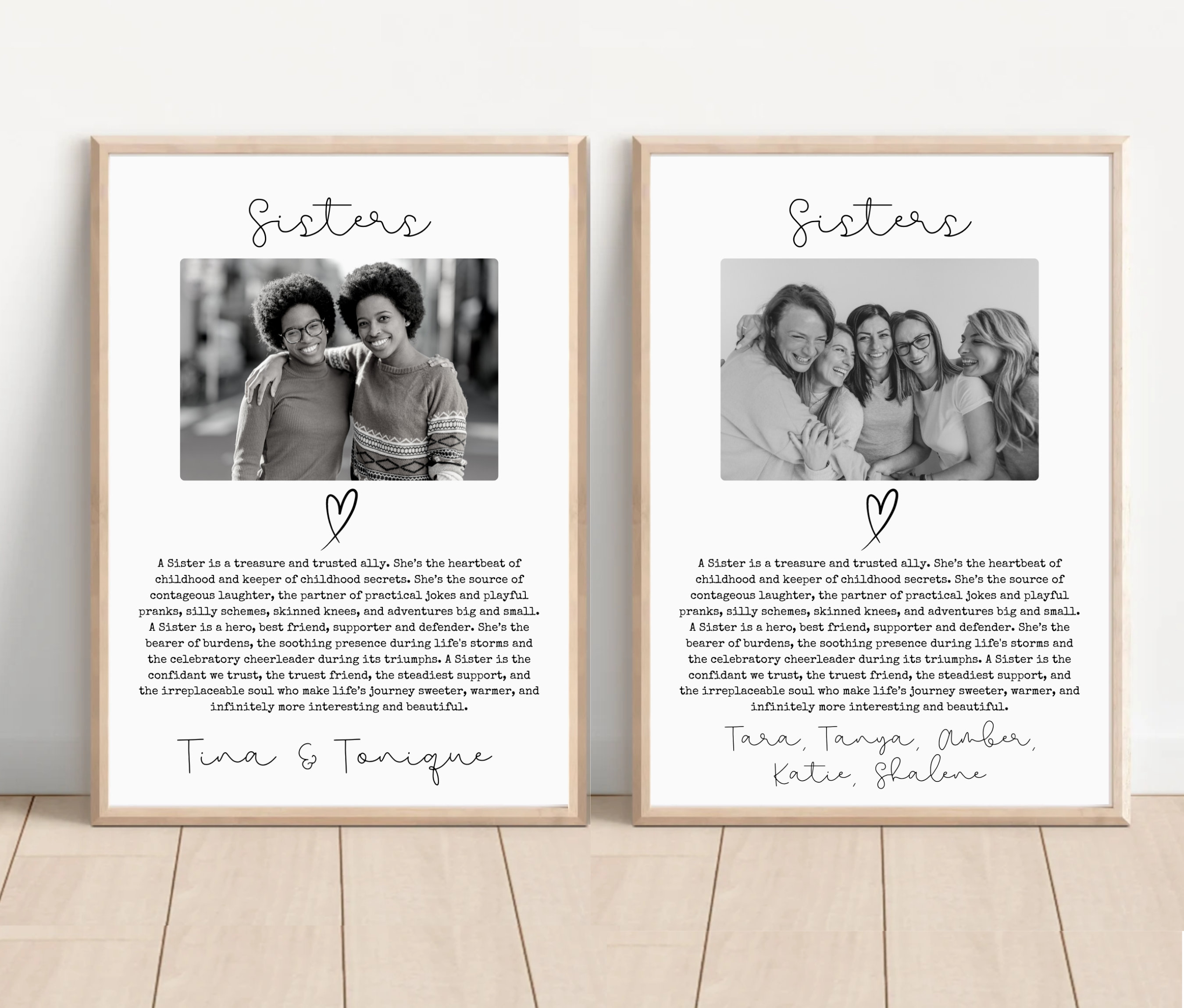 Personalised Photo Gift for Sister | Customizable Sisters Gift, Sister ...