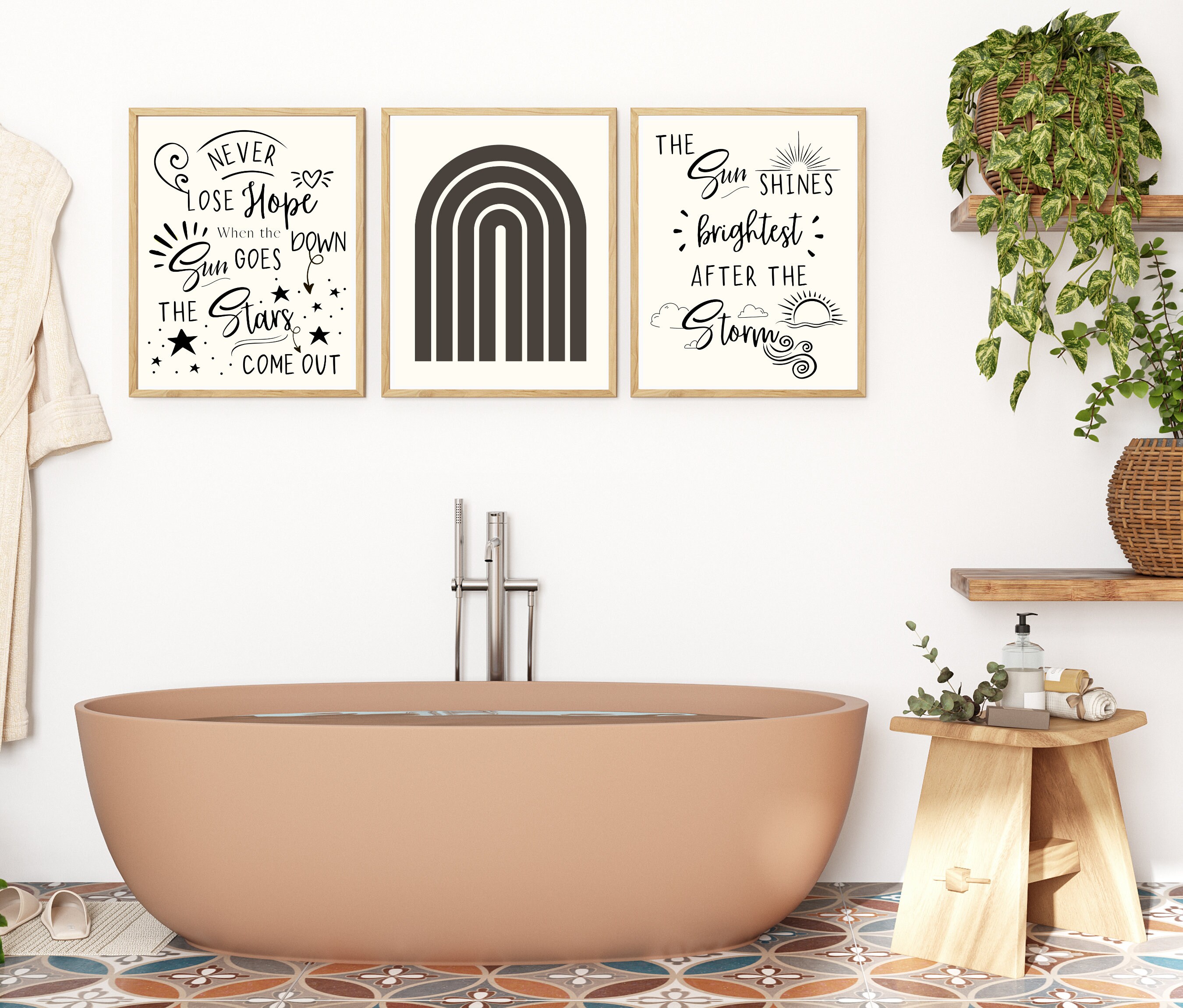 Motivational Positive Affirmation Wall Art, Inspirational Quotes ...