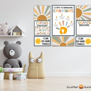 Kids Calming Corner Wall Art - Classroom Calming Down Printable Decor ...