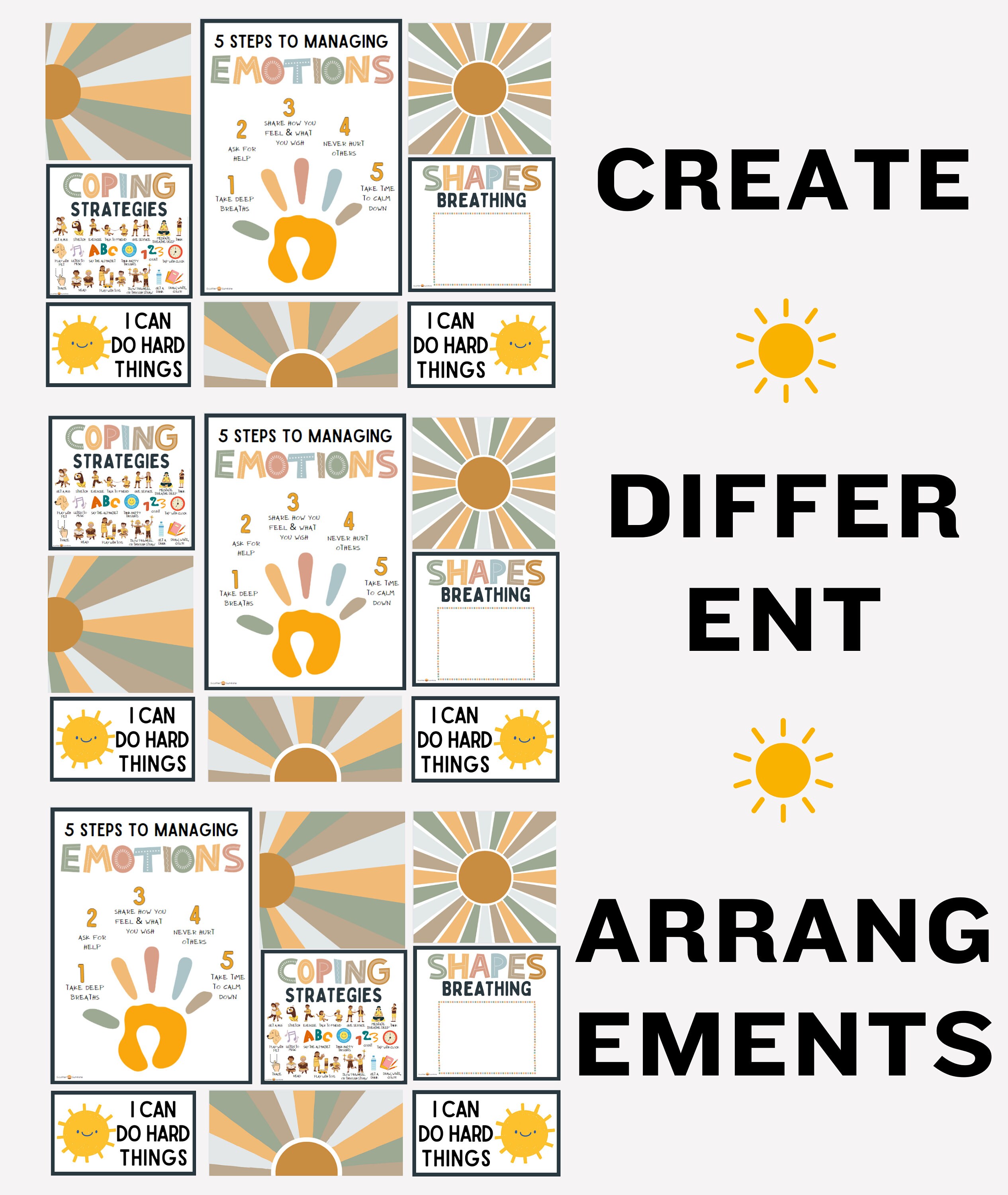 Kids Calming Corner Wall Art - Classroom Calming Down Printable Decor ...