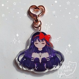 Madoka Magica Goddess Madoka, Demon Homura Keychain, 2.2 In, Front Side ...