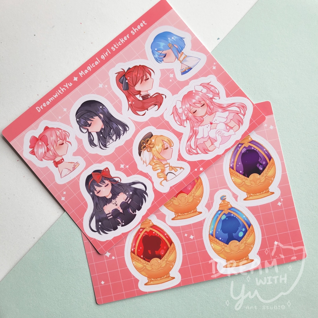PLS READ DESCR]] Madoka Magical Girl Soul Gem Sticker Sheet, Vinyl ...