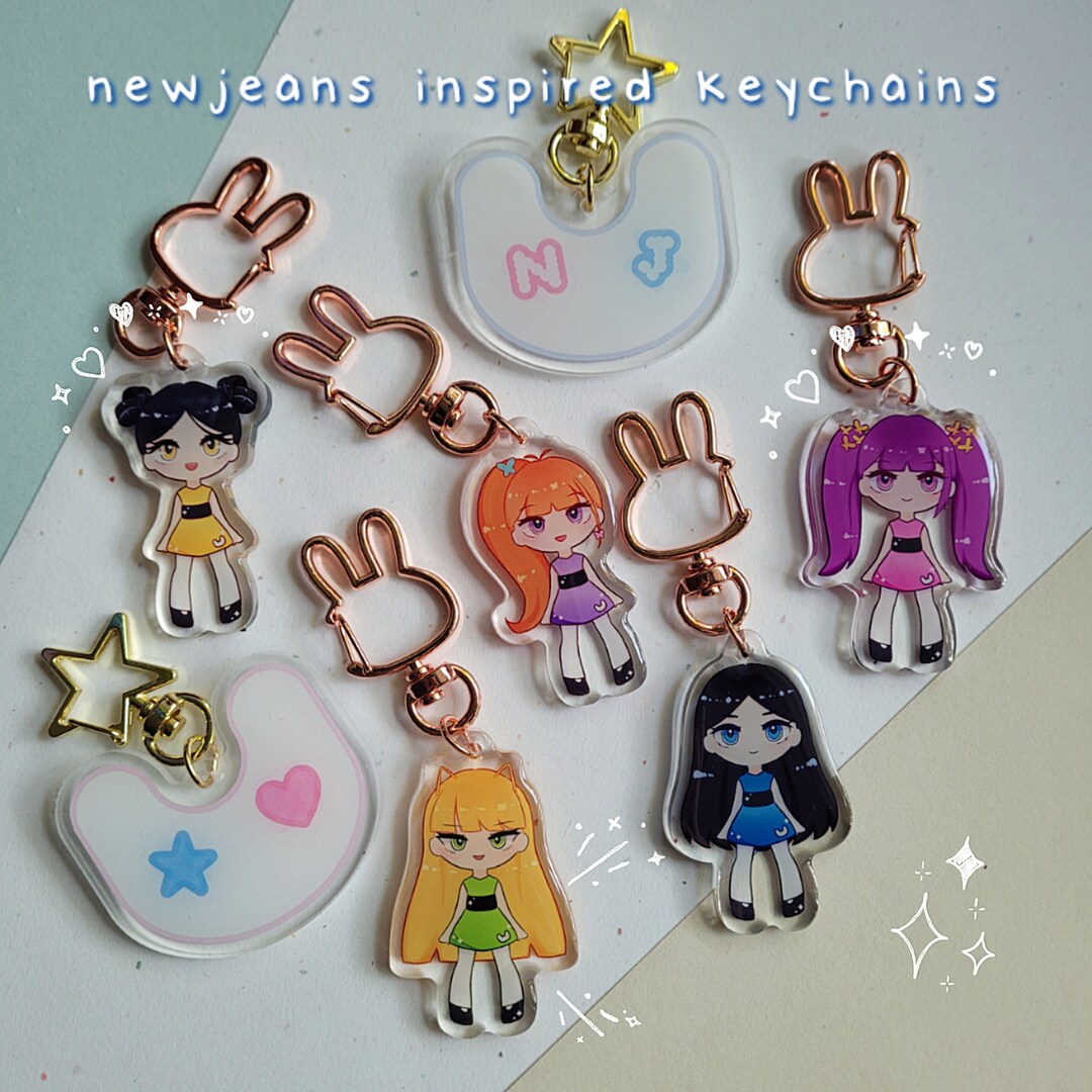 Kpop Girl Group-inspired Keychains, 2in, Double-sided, Front-side Epoxy ...