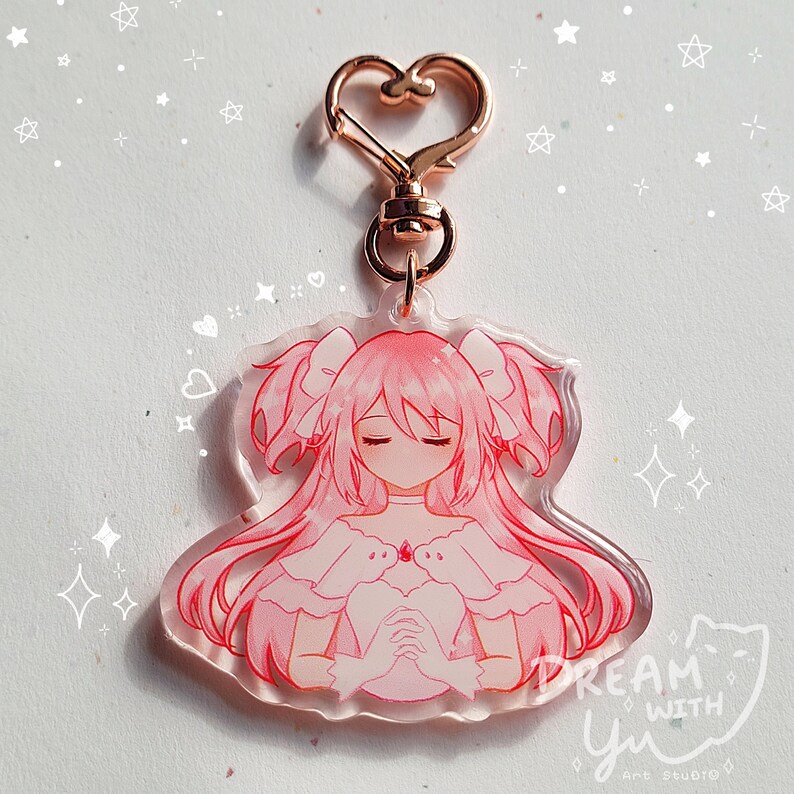 Madoka Magica Goddess Madoka Demon Homura Keychain 2.2 In - Etsy
