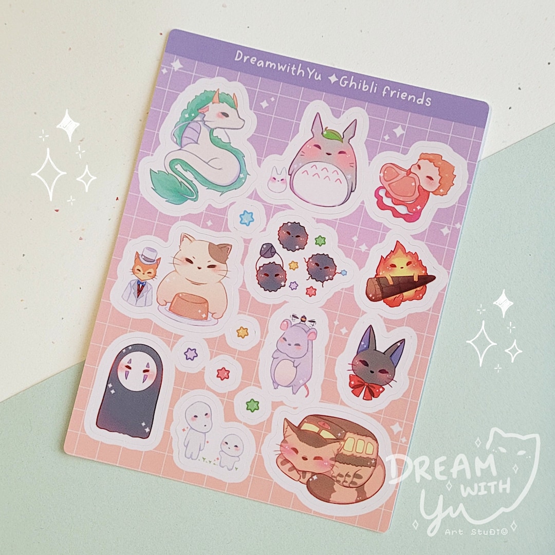 Ghibli Sticker Sheet, Planner & Journal Sticker Sheet, B Grade Sticker ...