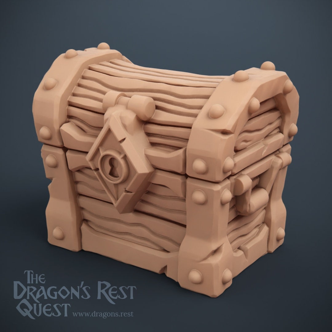 RPG Treasure Chest 28mm Dnd Pathfinder Scatter Terrain - Etsy