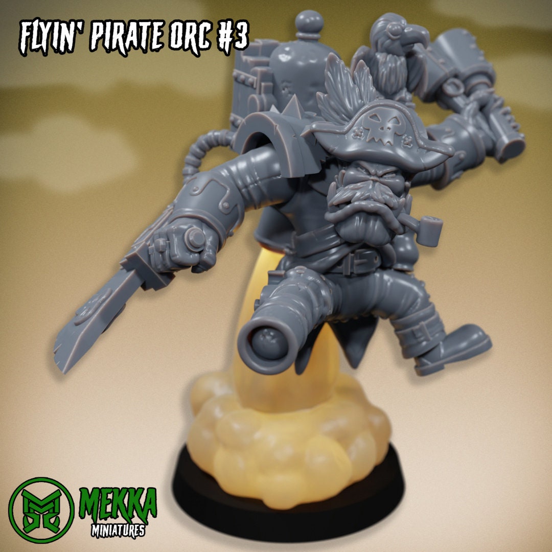 Mekka Miniatures Flyin Orc Pirate 3 Sci-fi Wargame Proxy - Etsy