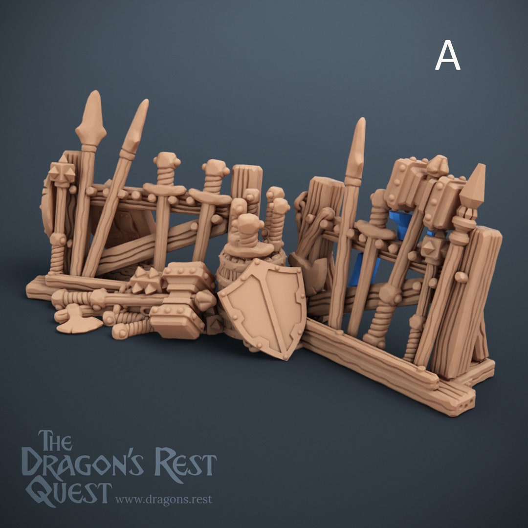 RPG Weapons Rack 28mm Dnd Pathfinder Scatter Terrain - Etsy