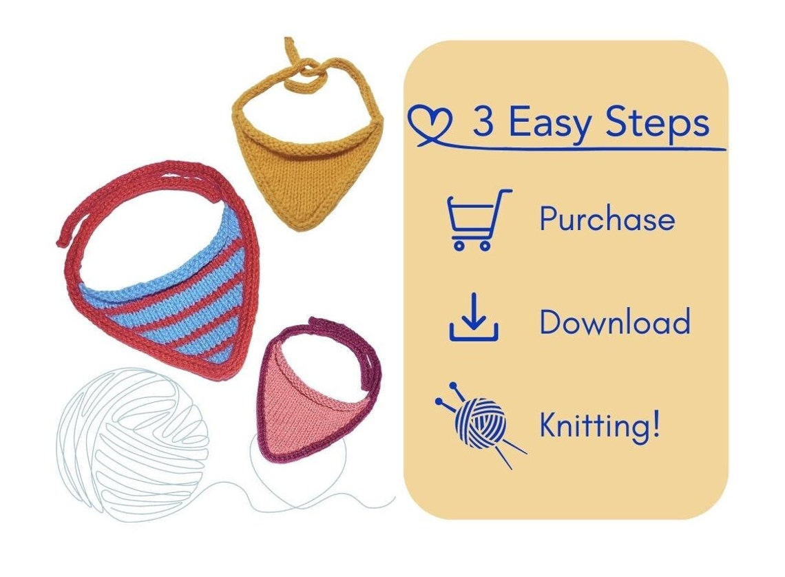 Dog Bandana Knitting Pattern PDF - Etsy