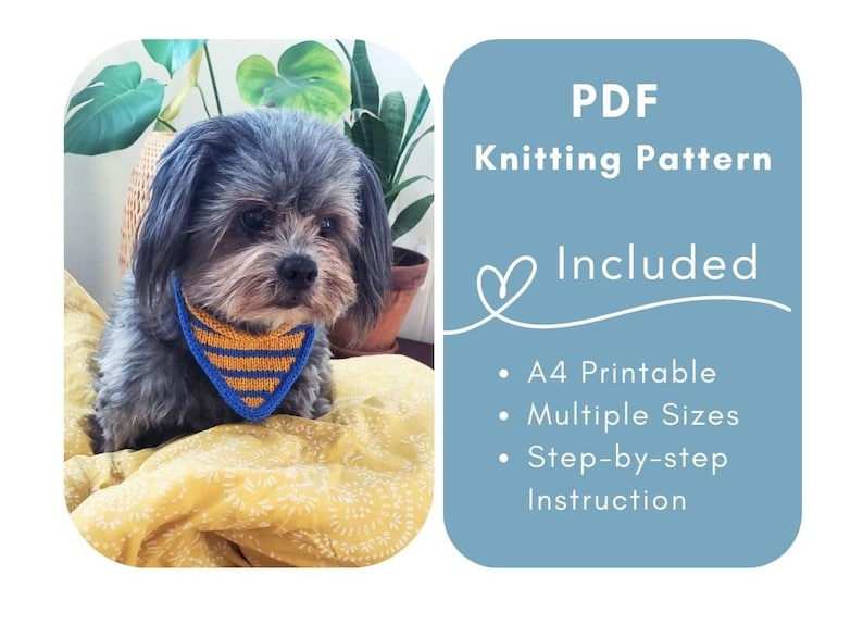 Dog Bandana Knitting Pattern PDF by Wonnie&bennie - Etsy