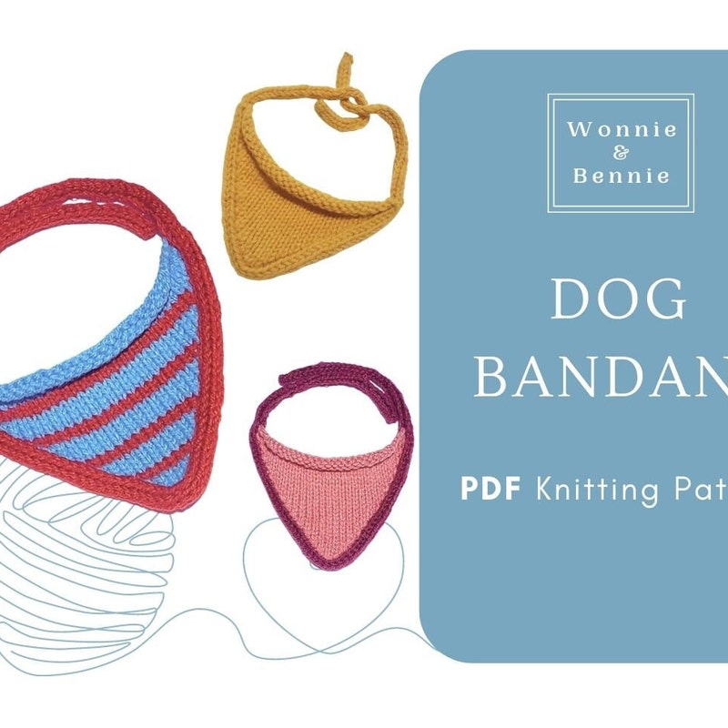Dog Knitting Bandana - Etsy UK