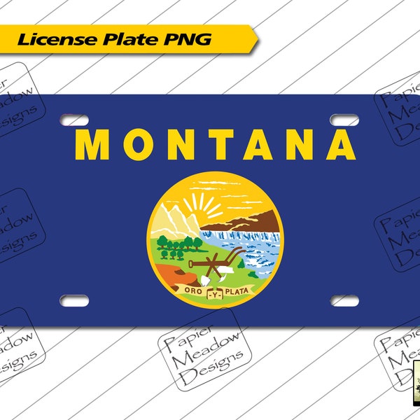 Montana License Plate Png - Etsy