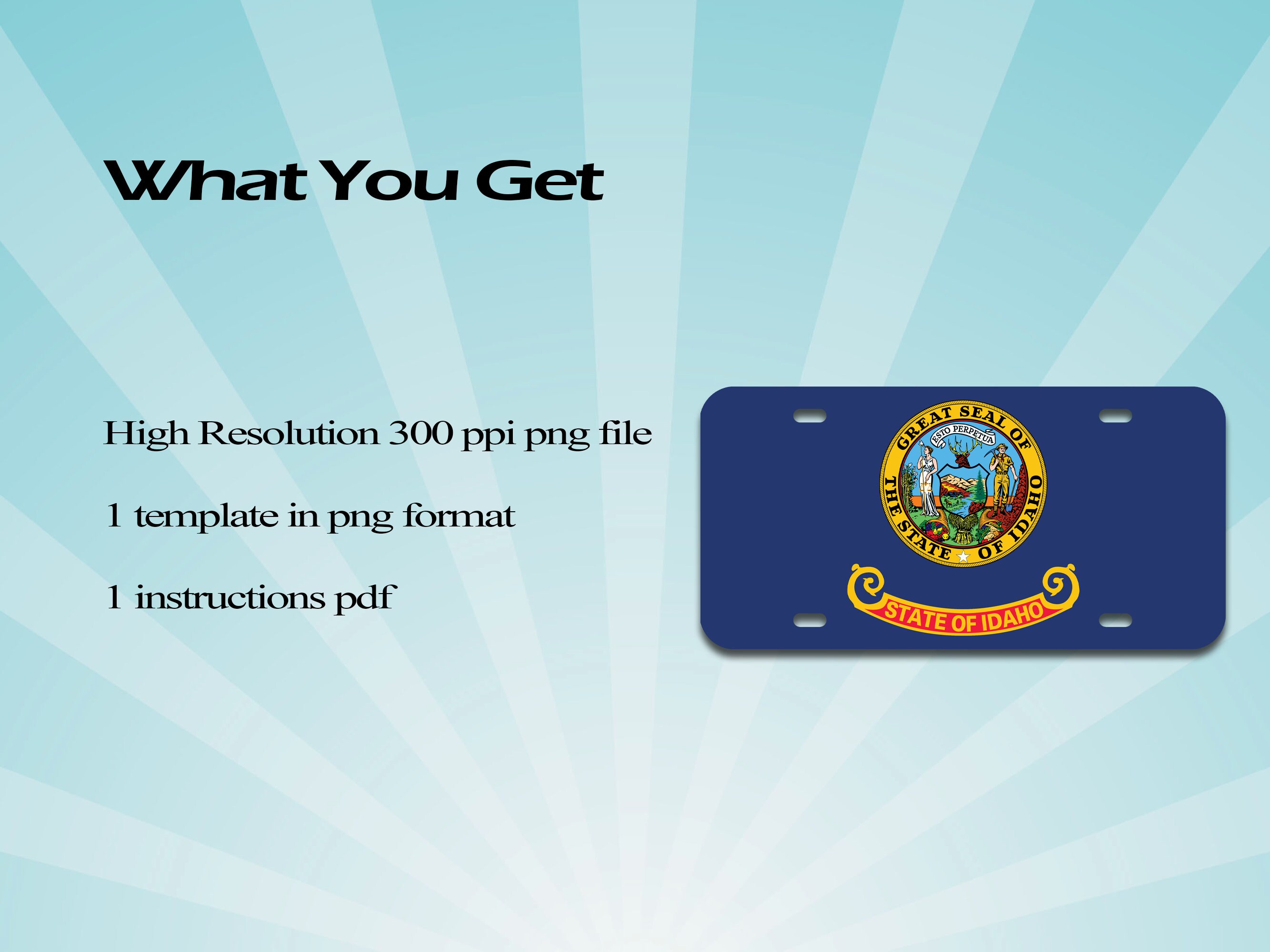 Idaho License Plate PNG Sublimation Wrap File Custom Front Etsy Idaho License Plate PNG Sublimation Wrap File Custom Front Etsy