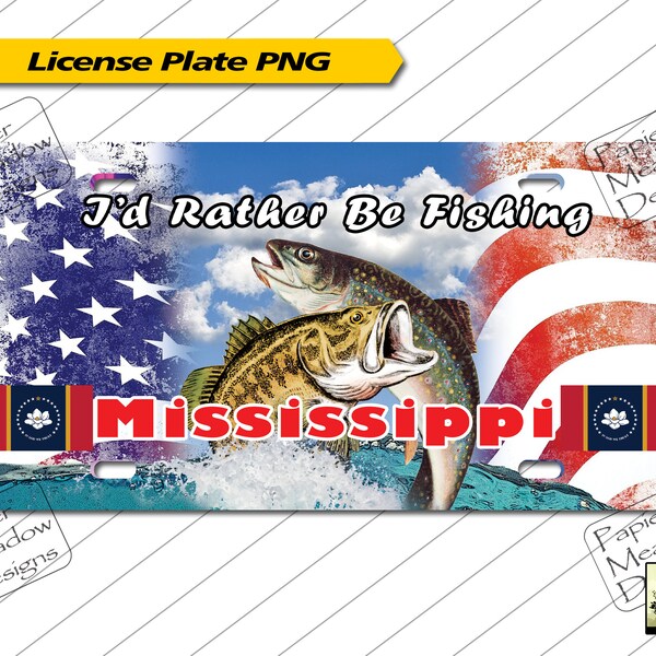Mississippi State Flag License Plate - Etsy