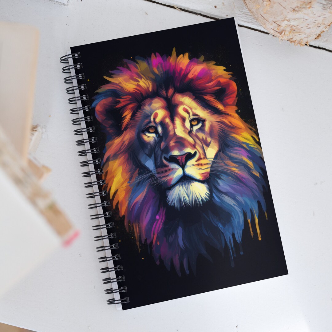 Lion Spray Paint Art Premium Unlined Journal - Etsy