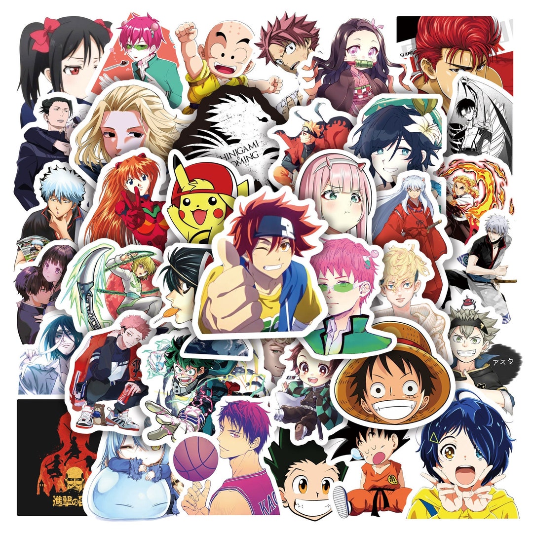 Mixed Classic Anime Stickers Custom Waterproof Decals Cartoon - Etsy