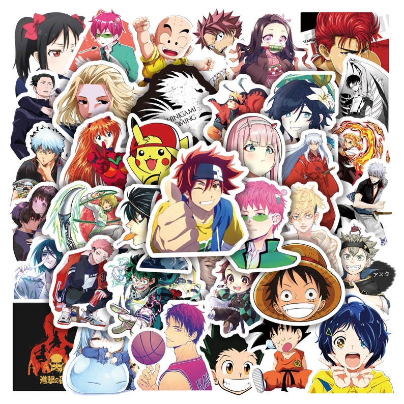 Mixed Classic Anime Stickers Custom Waterproof Decals Cartoon - Etsy