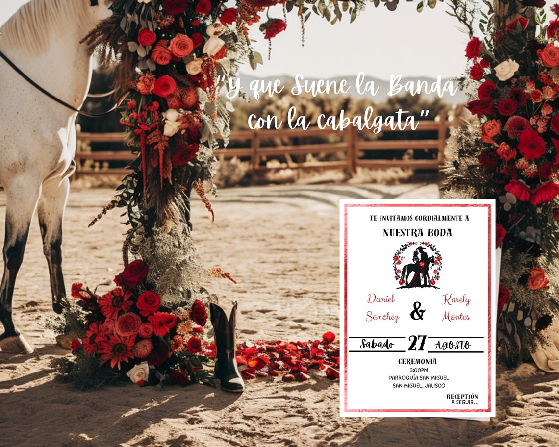 Charro Digital Invitation| Charro Theme| Canva Template| Mexican ...