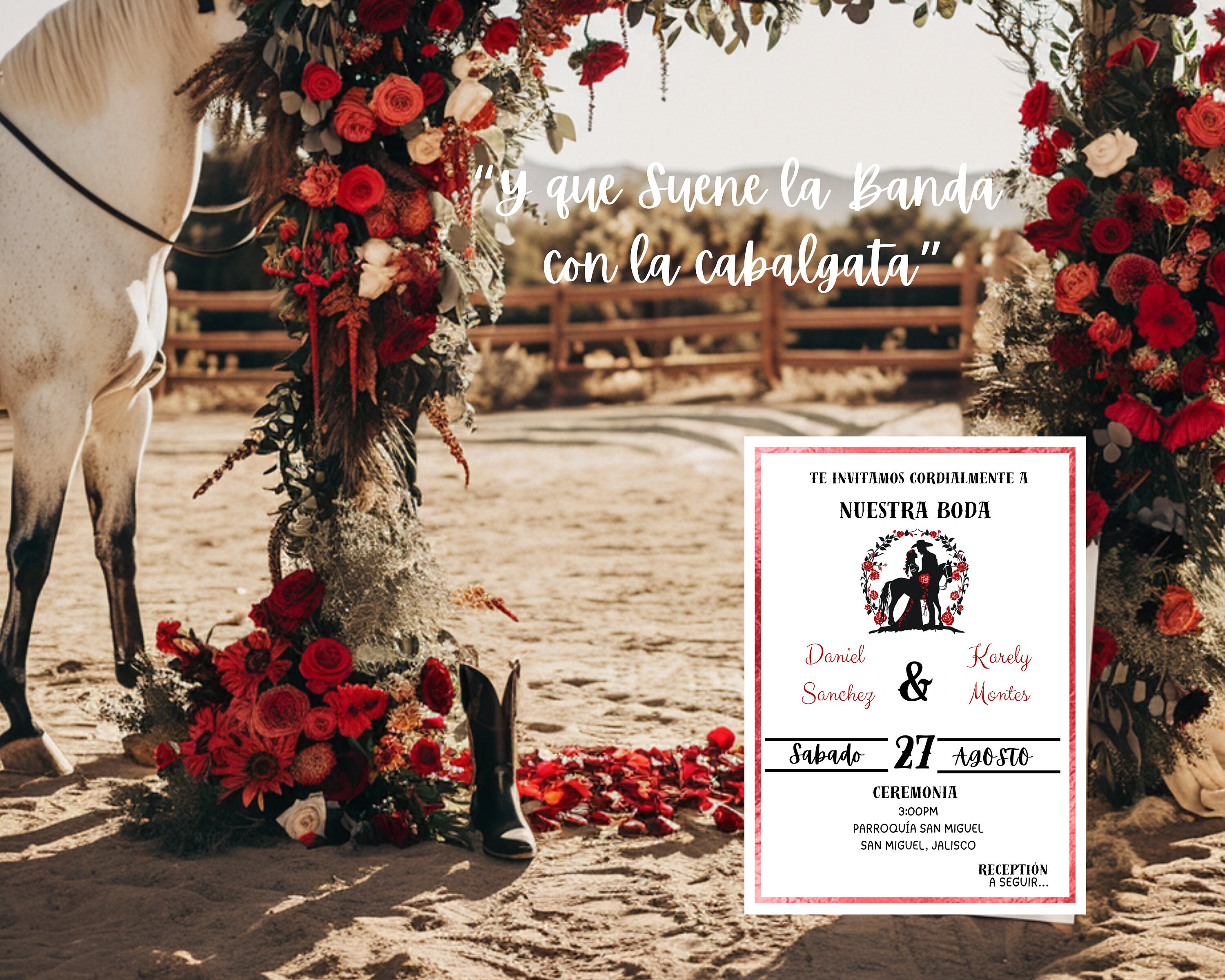 Charro Digital Invitation| Charro Theme| Canva Template| Mexican ...